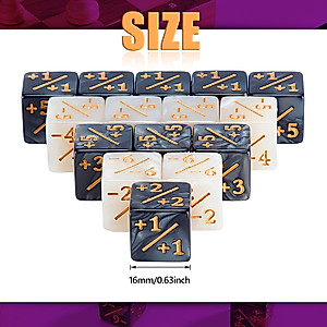 Sumind 48 Pieces MTG Dice Counters Token Dice Compatible with Magic The Gathering Dice Glitter D6 Dice Cube Loyalty Counter Dice Compatible with MTG, CCG, Card Gaming Accessory (Trendy Style)