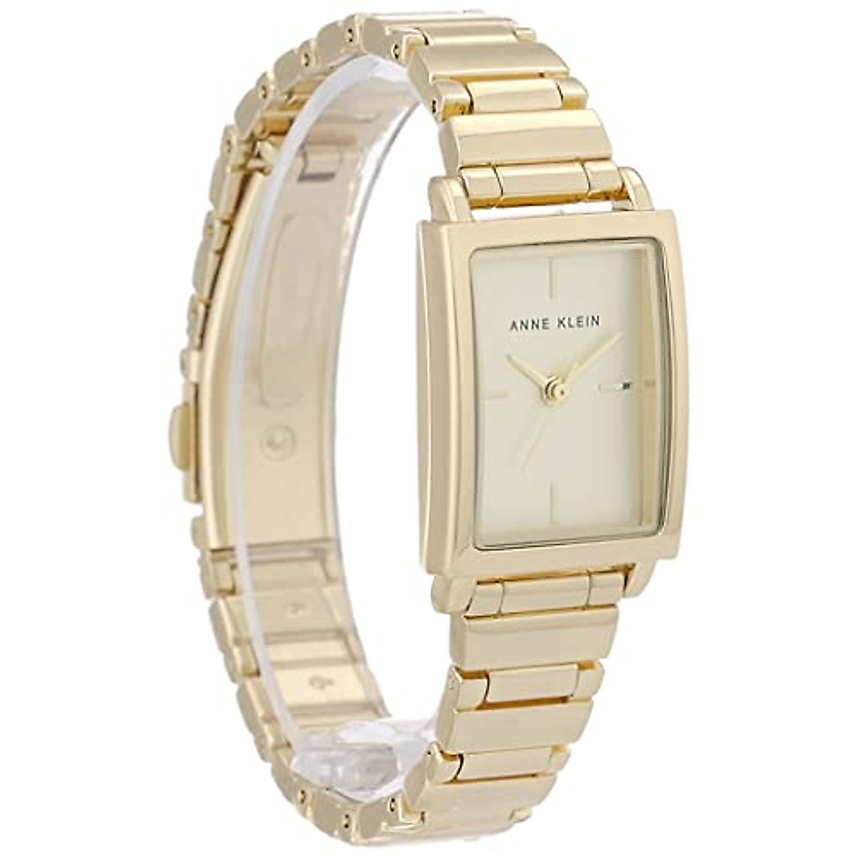 Anne Klein Women's Japanese Quartz Dress Watch with Metal Strap, Gold, 14 (Model: AK/3762CHGB)
