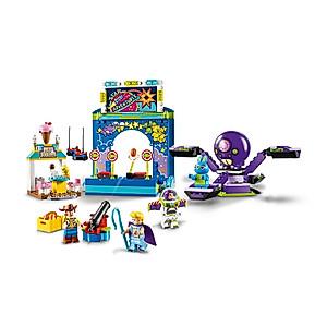 LEGO Juniors 10770 4+ Toy Story 4 Buzz and Woody’s Carnival Mania with Buzz Lightyear and Woody Minifigures, Multicolor