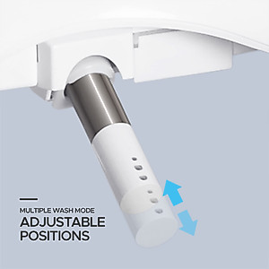 Hulife Electric Bidet Seat for Elongated Toilet with Unlimited Heated Water, Heated Seat, Warm Air Dryer, Touch Control Panel