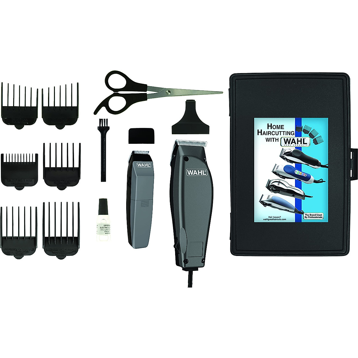 Wahl Clipper Corp Pro 14 Piece Styling Kit with Hair Clipper and Beard Trimmer for Total Body Grooming - Model 79450, Chrome