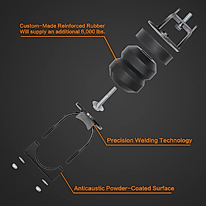 Suspension Enhancement System Kit Rear Axle SES Kit 6,000 lbs Capacity of Load Leveling Compatible with 2015 2016 2017 2018 2019 2020 Ford F-150 4WD