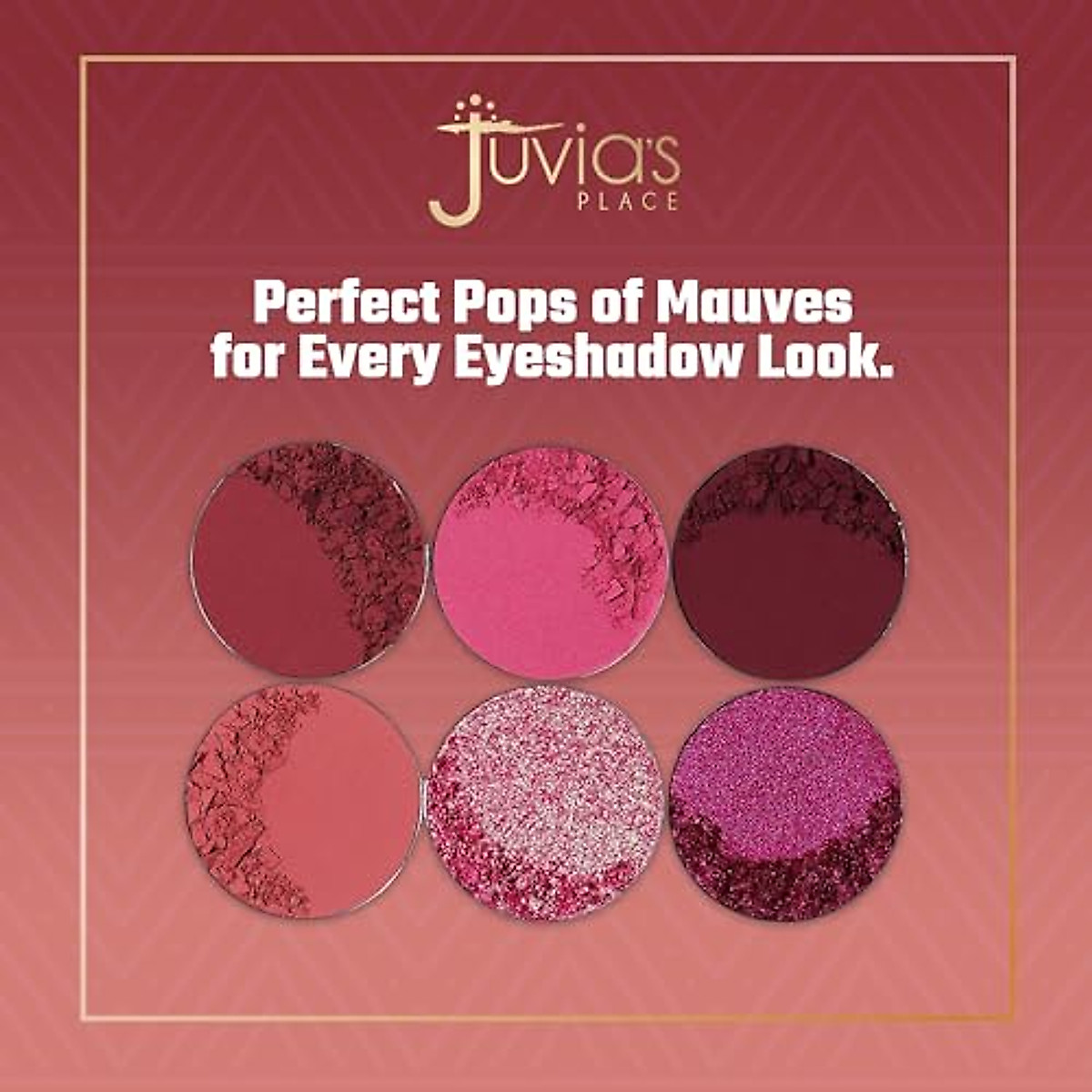 Juvia's Place Palette The Mauves - Deep Browns, Purple & Pink, Shades of 6, Nude to Light Mauves, Pressed Pigments Palette, Professional Makeup, Pigmented Pan Palette for Color & Shine