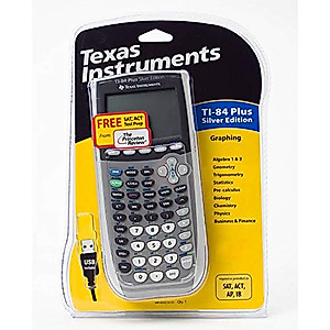 Texas Instruments TI-84 Plus Silver Edition Graphing Calculator, Silver (Renewed)