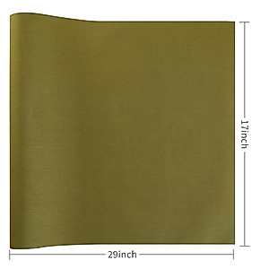 Wooqu Book Cloth, Fabric Surface and Paper Backed, Durable, Strong, 17x29”, for Book Binding, Army Green
