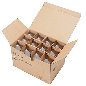 Litake E12 LED Bulbs 60W Equivalent,E12 LED Candelabra Bulbs Daylight,LED Ceiling Fan Light Bulbs, 5000K LED Chandelier Bulb, 600 Lumens, Candelabra Base Ceiling Fan Light Bulbs,12 Pack