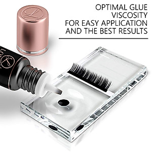 7-8 Weeks Retention/Eyelash Extension Glue Volume Advanced Ultra+ LONRIS Lash 5 ml/1-2 Sec Drying time/Maximum Bonding/Semi-Permanent Extensions Supplies/Professional Use Only Black Adhesive