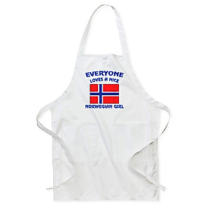 Everyone Loves A Nice Norwegian Girl Norway Norwegians Bib Kitchen Apron