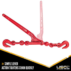 US Cargo Control Lever Load Binder for 1/4" Grade 70 Chain (Working Load Limit: 2,600lb), 10-Pack