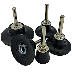 5-Pack Disc Pad Holder Adapter with 1/4" Shank Die Grinder Backing Pad Disc Holder, 1in 2in 3in Disc Pad Sanding Disc Adapter Rubber Pad for Polishing Sanding Grinding