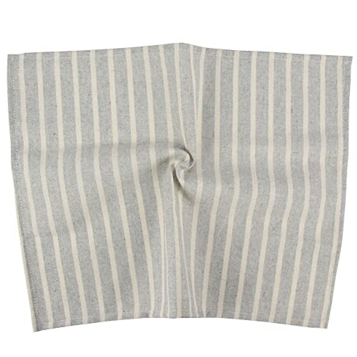 INFEI Broad Striped Cotton Blended Dinner Cloth Napkins - Set of 12 (40 x 30 cm) - for Events & Home Use (Grey)