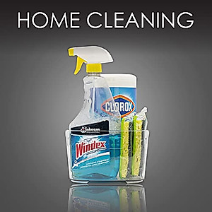 Brookstone BKH6253, Large Clear Plastic Storage Bin, Closet and Accessories Organizer, Kitchen/Pantry/Refrigerator & Freezer Food Container, Under Sink Cleaning Supplies Basket [BPA Free], Acrylic