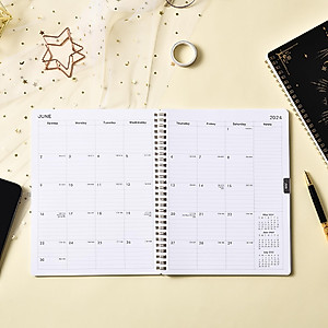 2024 Planner - Jan. 2024 - Dec. 2024, Planner 2024, 8" x 10", 2024 Planner Weekly and Monthly with Tabs + Flexible Cover + Thick Paper + Twin-Wire Binding, Daily Organizer
