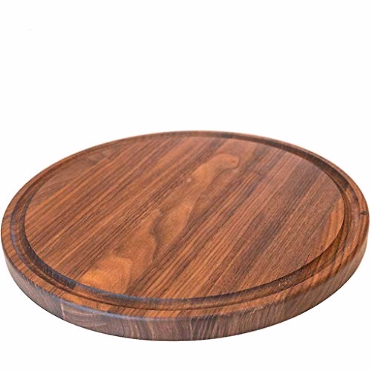 Made in USA Walnut Cutting Board by Virginia Boys Kitchens - Butcher Block made from Sustainable Hardwood (Round - 13.5)