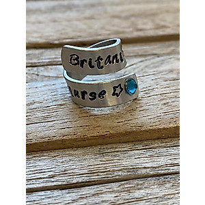 Birthstone Stethoscope ID Tag with Birthstone charm, Stethoscope Name Charm, Stethoscope Name Tag, Nurse Appreciation Gift, Nurse Graduation Gift, Pinning Ceremony, International Nurse Day