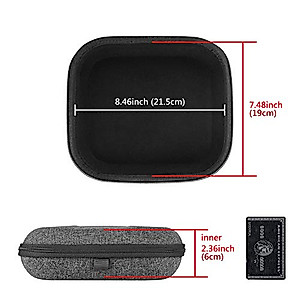 Geekria Shield Headphones Case Compatible with Sony WH-1000XM5, WH-CH720N, WH-CH710N, WH-CH700N, WH-1000XM4, WH-XB910N Case, Replacement Hard Shell Travel Carrying Bag with Cable Storage (Grey)