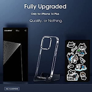 CASEKOO Crystal Clear for iPhone 14 Plus Case, [Not Yellowing] [Military Grade Drop Protection] Shockproof Protective Phone Case 6.7 inch 2022 (Clear)