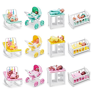5 Surprise My Mini Baby Series 1 (2 Pack) by ZURU, Collectible Mystery Capsule, Toy for Girls, Realistic Miniature Baby, Playset and Accessories