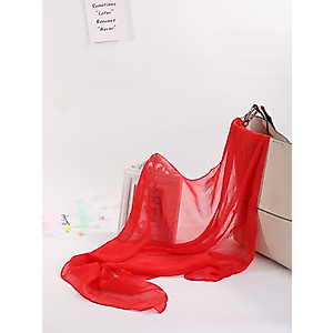 SATINIOR Chiffon Scarf Women Square Handkerchief Lightweight Satin Ribbon Scarf Retro Neck Scarf