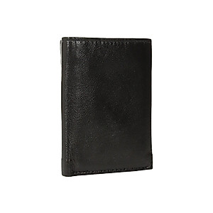 Steve Madden mens Rfid Trifold Wallet With Id Window, Black, One Size