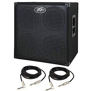 Peavey Headline 410 4x10 Bass Amp Cabinet with 15' Instrument Cables