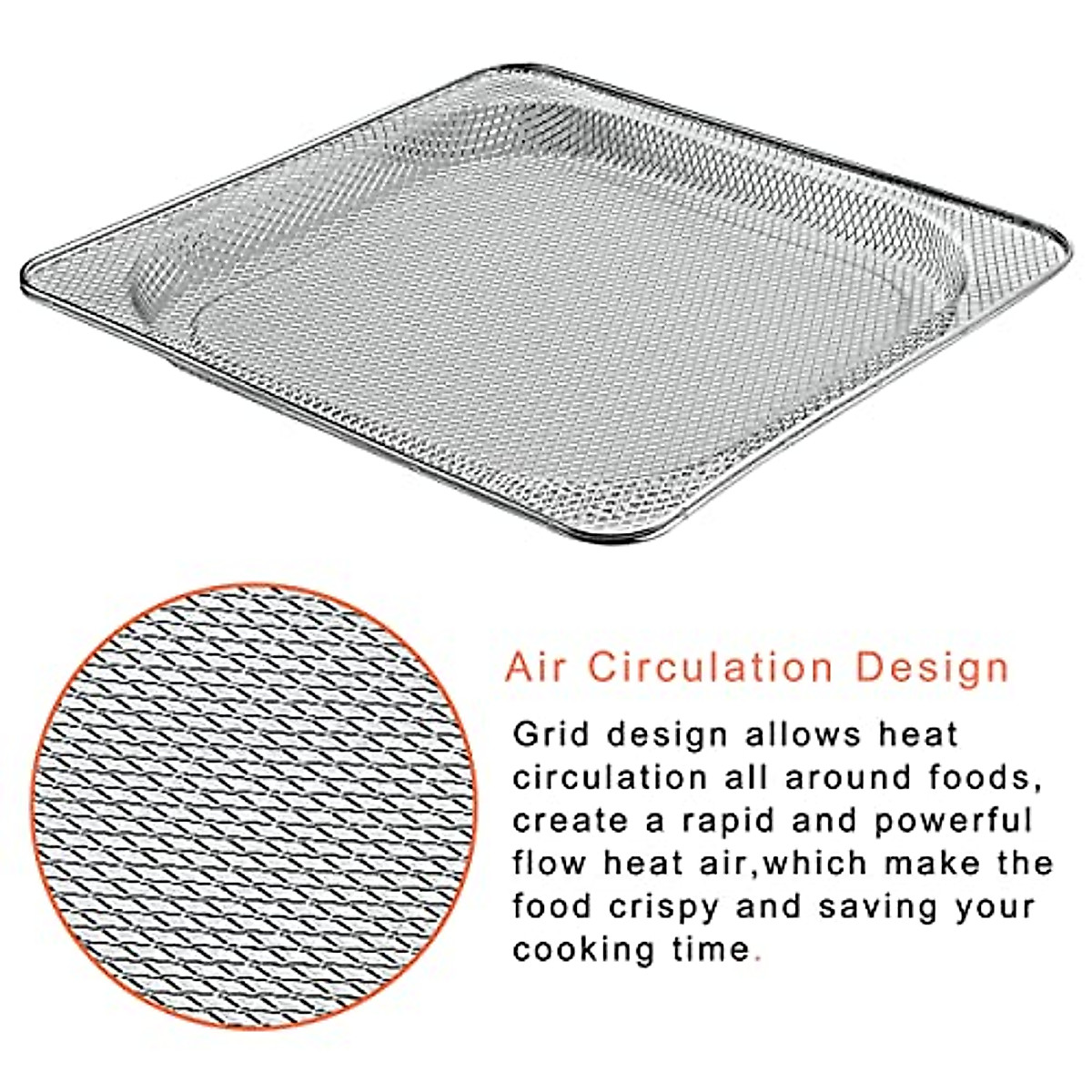 Replacement Air Fry Basket for Ninja Foodi SP101 Air Fryer Oven,Stainless Steel Air Fryer Basket for Ninja Foodi SP100,SP101B1,SP101C,Accessories for Ninja Foodi 8-in-1 Digital Air Fry Oven