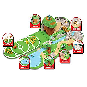 Pokémon Carry Case Playset, Feat. Different Locations Within One Playset, with 2-Inch Pikachu Figure, Treetop Trap Door, Battle Area, Hidden Cave and More - Easily Folds into a Backpack