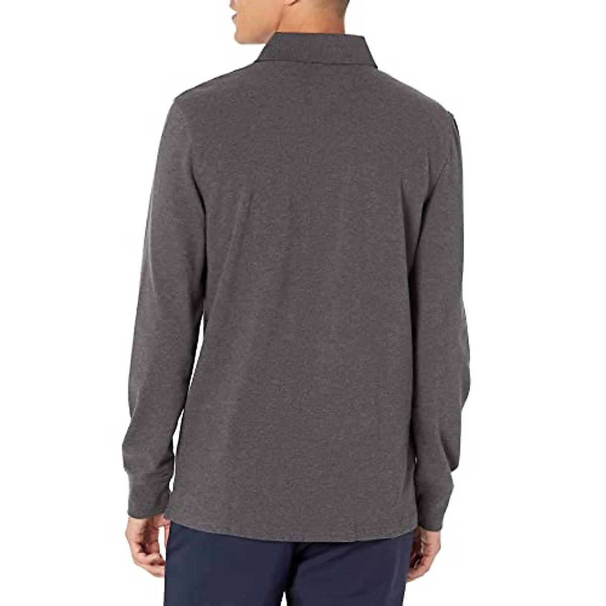 Tommy Hilfiger mens Long Sleeve in Regular Fit Polo Shirt, B65 Charcoal Grey Heather, XX-Large US