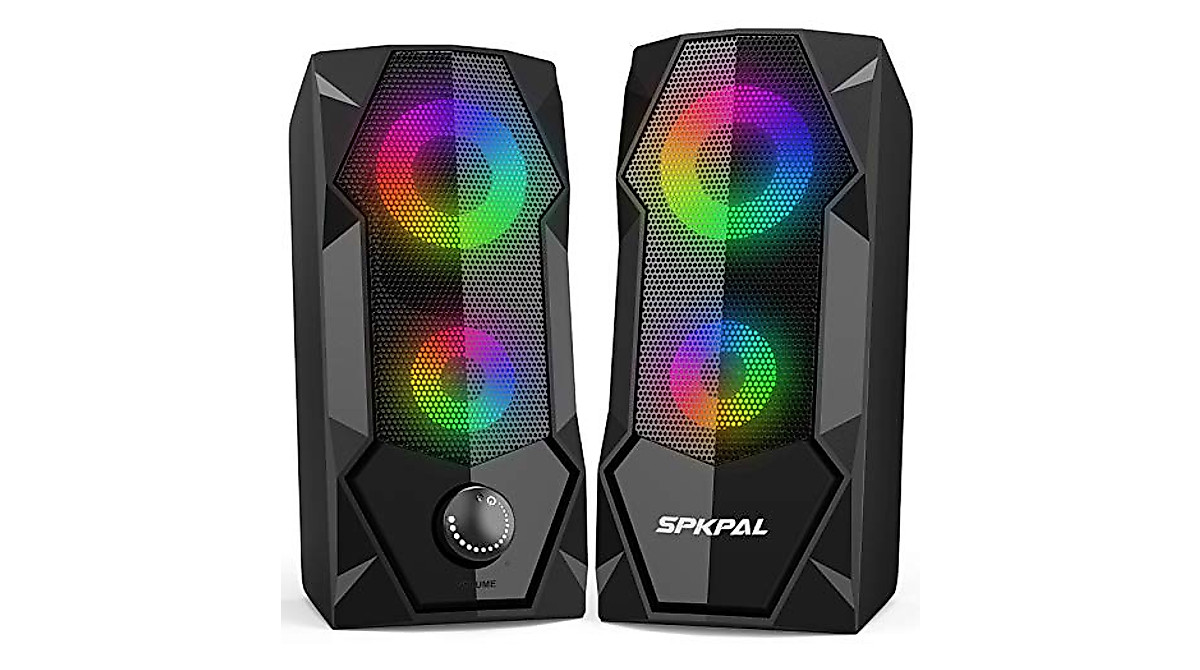 SPKPAL RGB Gaming Speakers - Dynamic Sound & Design