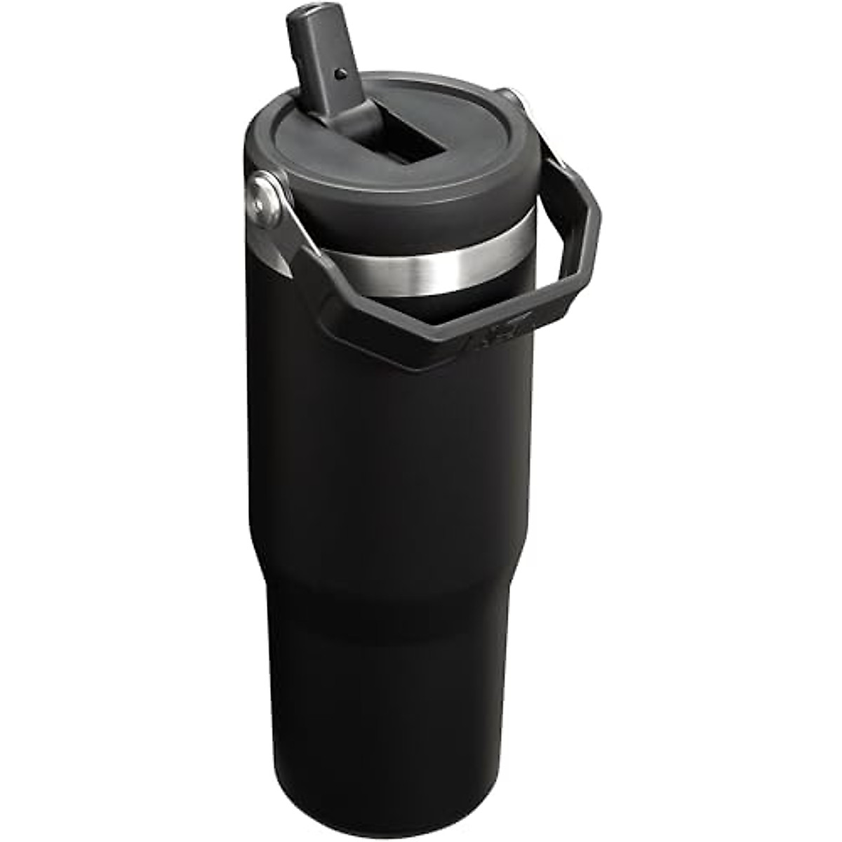 Stanley IceFlow Stainless Steel Tumbler - Vacuum Insulated Water Bottle for Home, Office or Car Reusable Cup with Straw Leak Resistant Flip Cold for 12 Hours or Iced for 2 Days, Black 2.0, 30oz