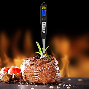 Digital Meat Thermometer Fork,Digital Cooking Fork Instant Read Fork for Kitchen Digital BBQ Fork Thermometer Dual Probe LED Display