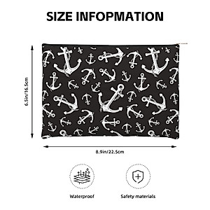 XIOAIDJAA Makeup Bag Anchor Personalized Cosmetic Bags with Zipper Waterproof Cute Makeup Pouch,Women Gift Idea Cosmetic Pouch