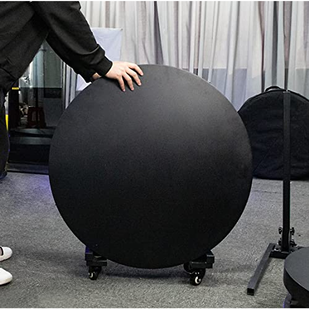 MWE 360 Photo Booth Machine with Software for Parties with Ring Light,Logo Customization,2-3 People Stand on APP Remote Control Automatic Slow Motion 360 Spin Camera Booth (26.8")