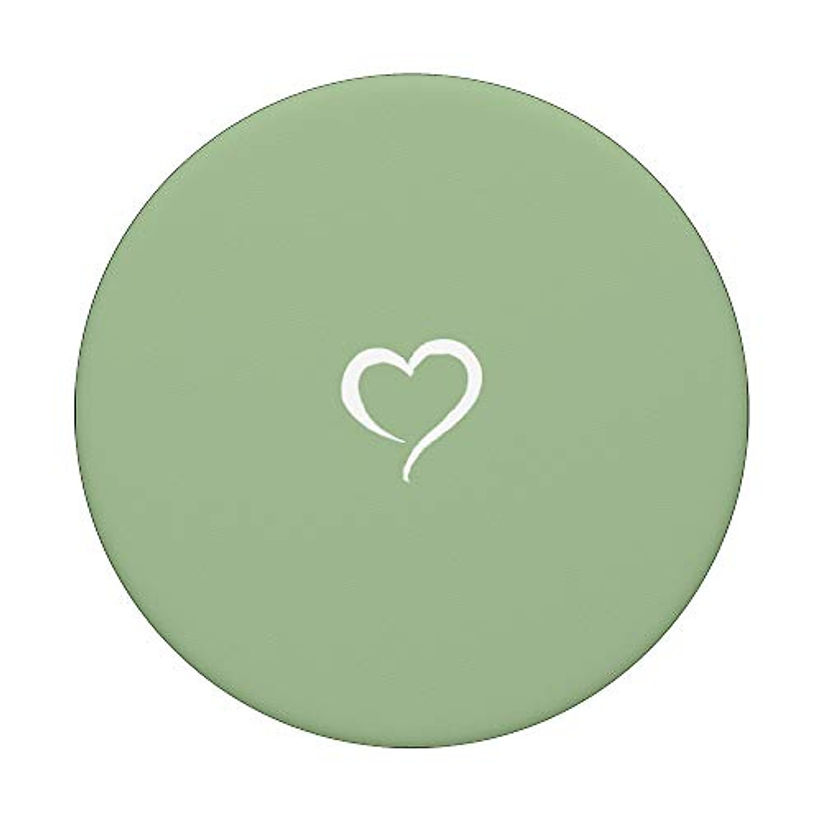 Matcha Green Hand Drawn Heart Minimalist Love PopSockets Swappable PopGrip