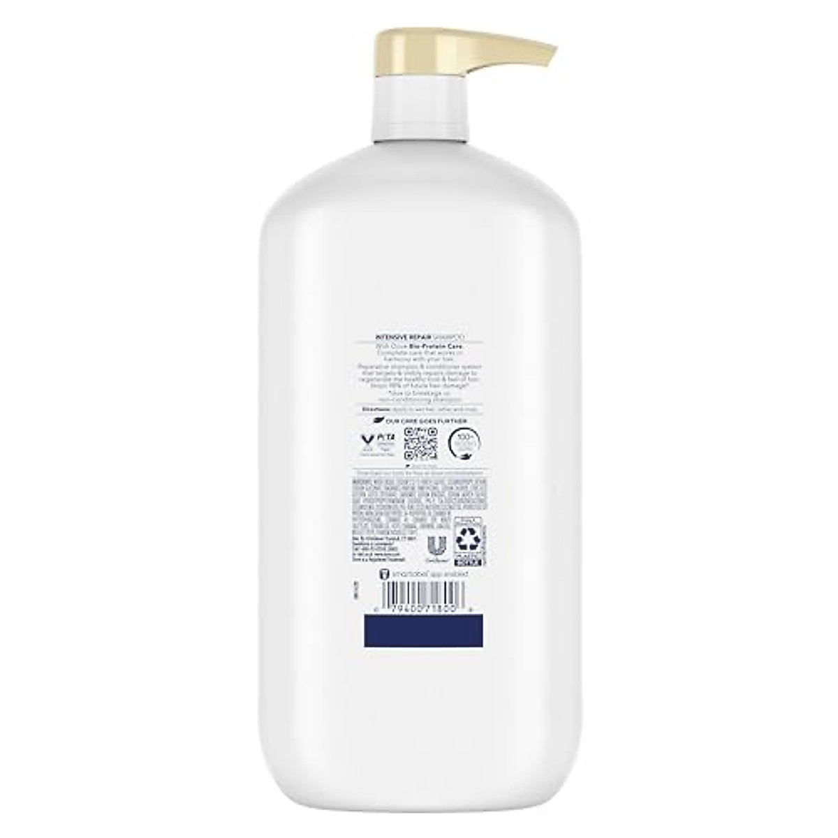 Dove Shampoo Intensive Repair Pack of 4 for Damaged Hair Shampoo with Bio-Restore Complex 31 oz