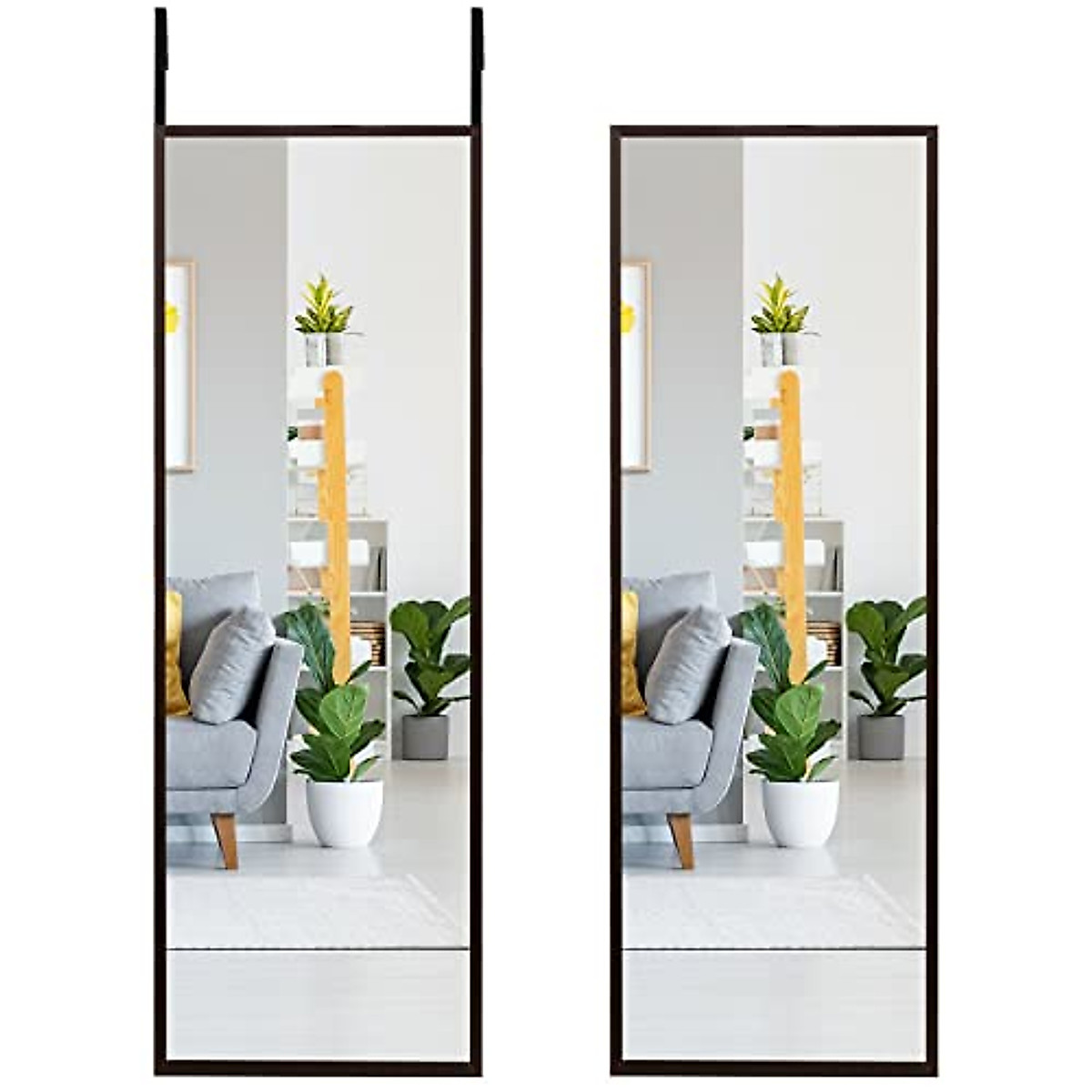 OBIOZZ Bedroom Floor Standing Mirror Door Wall Mounted Mirror Full Length Hanging Mirror Bedroom Bathroom Coffee, Perfect for Your Bedroom, Cloakroom, Entry