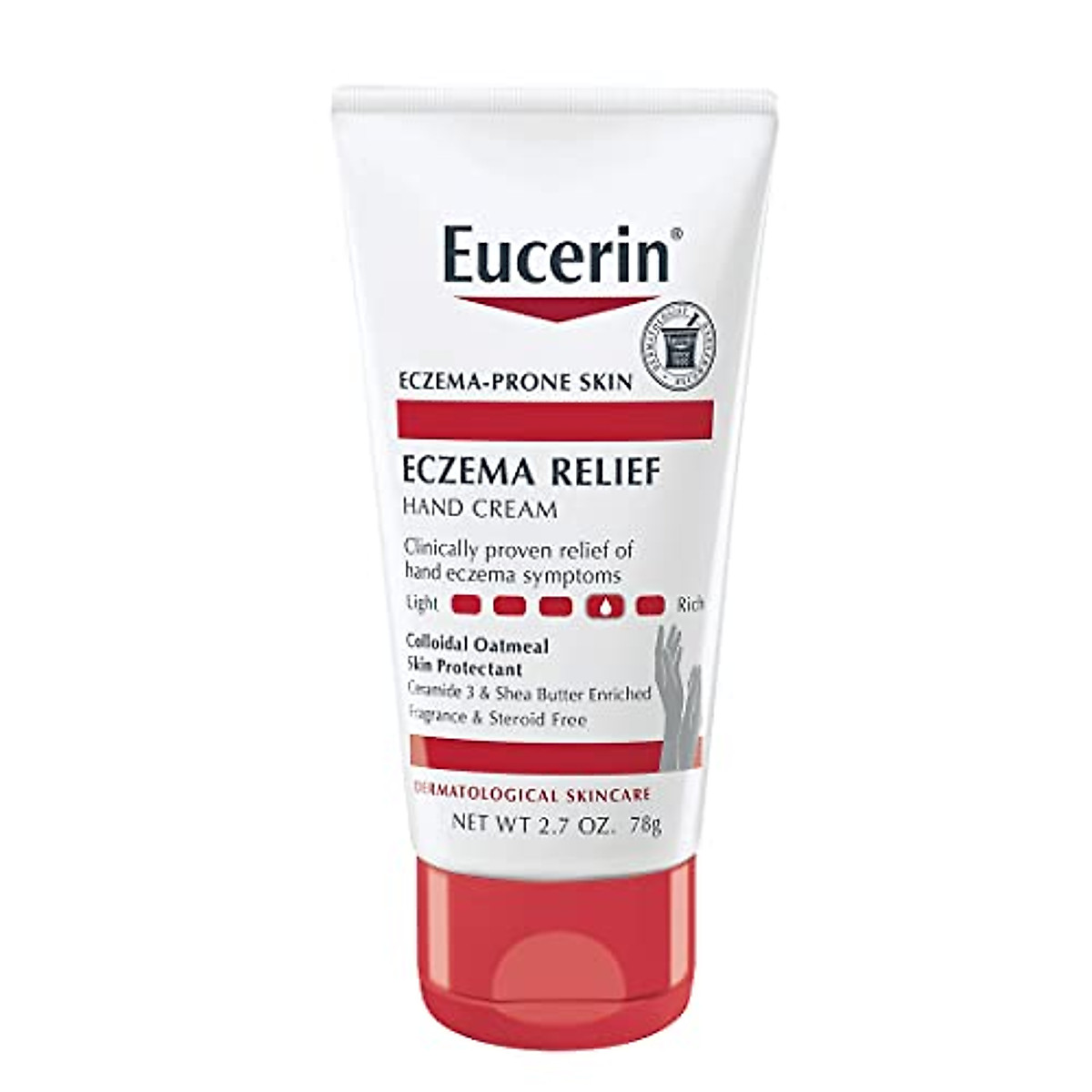 Eucerin Eczema Relief Hand Cream - Fragrance Free, with Oatmeal for Eczema-prone Skin - 2.7 Ounce (Pack of 3)
