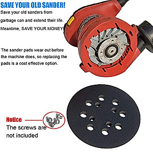5 Inch 8 Hole Hook and Loop Replacement Sander Pad for Craftsman 315-315112170, 315116940, 315116950, 315112180, 315279870 Random Orbit Sanders- Sanding Pad