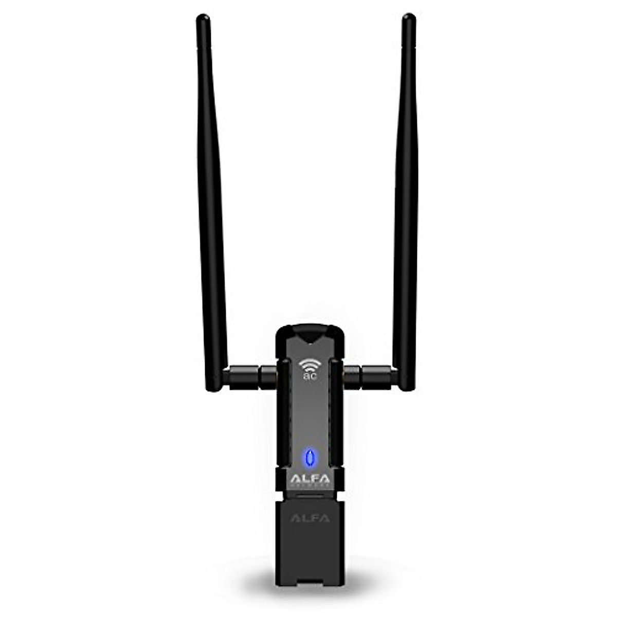 Alfa Long-Range Dual-Band AC1200 Wireless USB 3.0 Wi-Fi Adapter w/2x 5dBi External Antennas - 2.4GHz 300Mbps / 5Ghz 867Mbps - 802.11ac & A, B, G, N