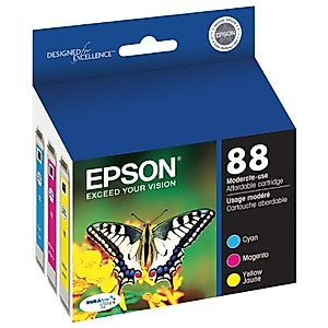 EPSON T088 DURABrite Ultra -Ink Standard Capacity Color Combo Pack (T088520-S) for select Epson Stylus Printers