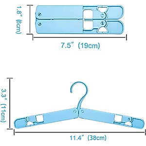 Foldable Travel Hanger Pants Hangers Lightweight and Durable Non-deformable Plastic Cloths Hanger Fits All Clothes and Socks Towel Can Be Folded Down for Easy Storage(Pink (Grey) (Grey) (Grey)