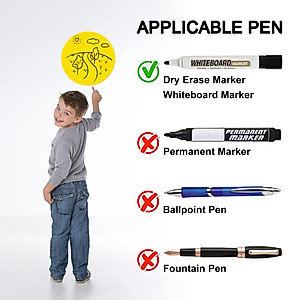 Colorful Dry Erase Dots Circles Whiteboard Marker Removable Stickers Spots Wall Decals for School Classroom Teachers Students Table & Desk, 8 Pack