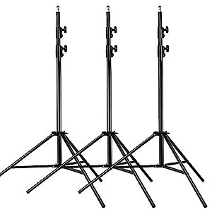 NEEWER PRO 9feet/260cm Spring Loaded Heavy Duty Photography Photo Studio Light Stands with 1/4" Screw & 5/8 Stud for Video, Portrait and Photography Lighting (3 Packs)