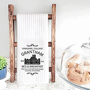 Grantham Spill The Tea Dowager Countess of Grantham Lady Violet Tea House Kitchen Towel Dish Towel Tea Towel (Grantham Towel)
