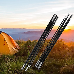 Tent Poles Replacement, Tent Accessories, Camping Tent Pole, Tent Support Rod Kit 2 Poles 4.9M Fiberglass Adjustable Tent Tarp Poles Replacement Tent Pole Kit for Awning Poles Camping Hiking