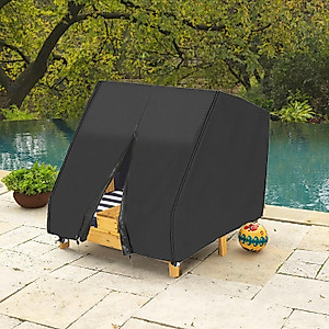 YHINGG Chaise Lounge Chair Cover for KidKraft Wooden Outdoor Double Chaise Lounge 840D Waterproof Patio Furniture Covers
