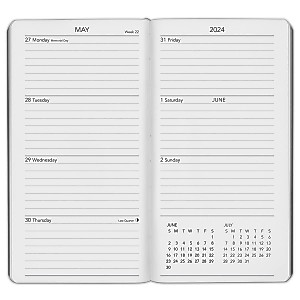 Harbor Pocket Weekly Planner 2024 - Cambridge Orchid Flower - 6x3.25"