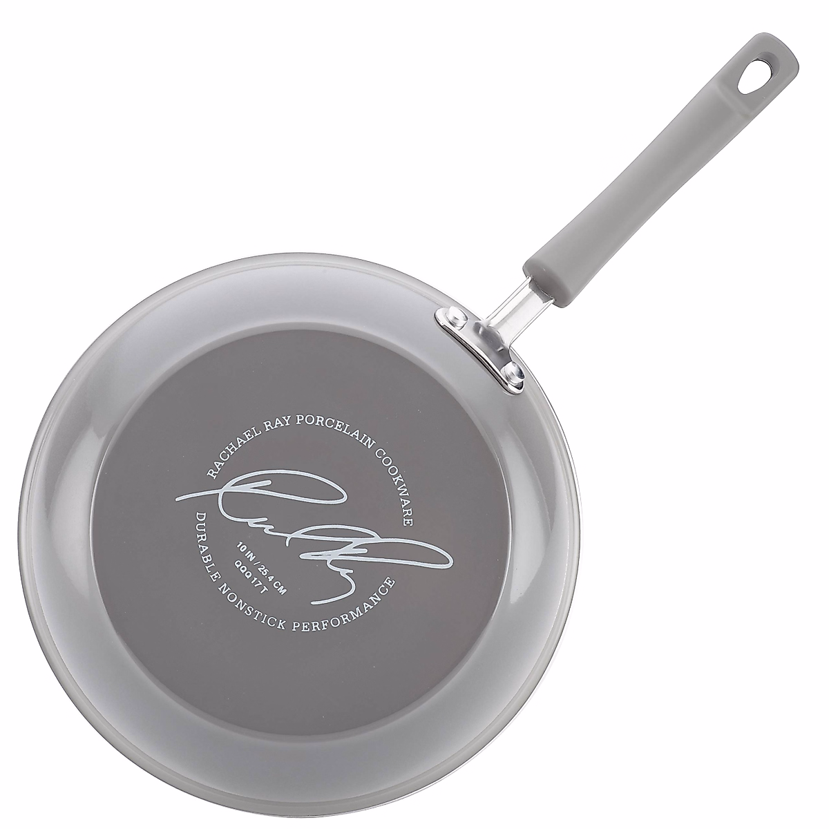 Rachael Ray Brights Nonstick Frying Pan Set / Fry Pan Set / Skillet Set - 9.25 Inch and 11 Inch, Gray