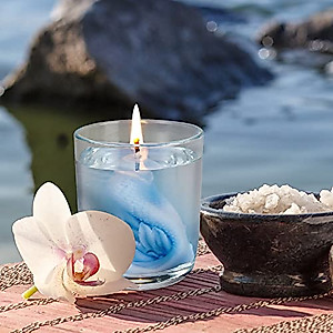 Scented Candle,Gift for Women,Natural no Toxic Jelly Gel Organic Jasmine Scented Candle,Amber and Soy Wax Mermaid Jar Candle for The Family for Decoration,Birthday Gift Idea,7.07 oz