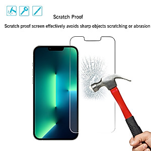 Ailun 3 Pack Screen Protector for iPhone 13 Pro Max [6.7 inch] Display 2021 with 3 Pack Tempered Glass Camera Lens Protector,[9H Hardness]-HD Case Friendly【6Pack】